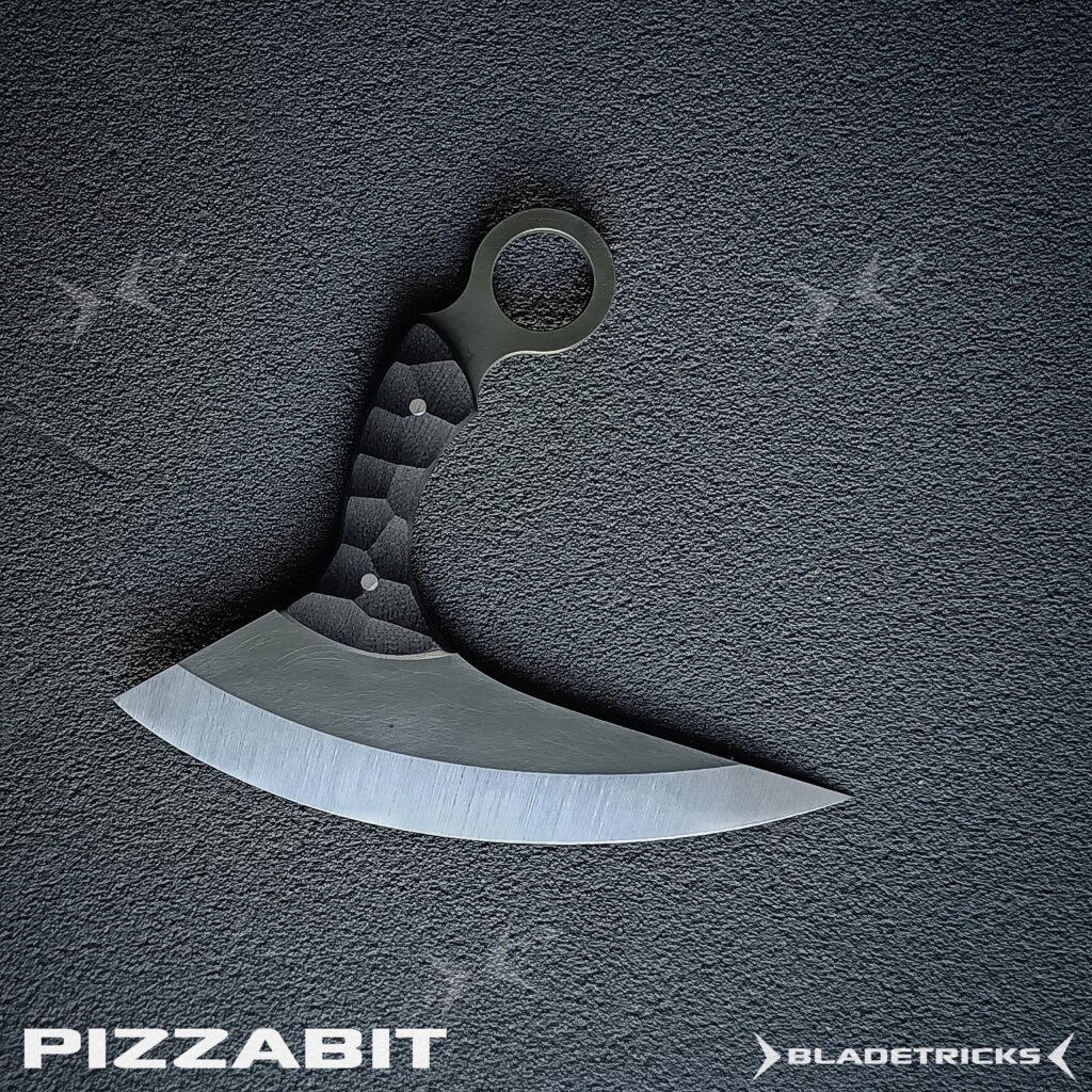 BLADETRICKS CUSTOM PIZZABIT KARAMBIT CHEF PIZZA CUTTER - BLADETRICKS